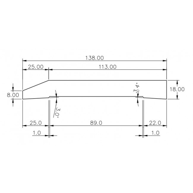 138 X 18 FJ HALF SPLAY25 PRIMED EZITRIM - Ezitrim Half Splay - 25mm ...