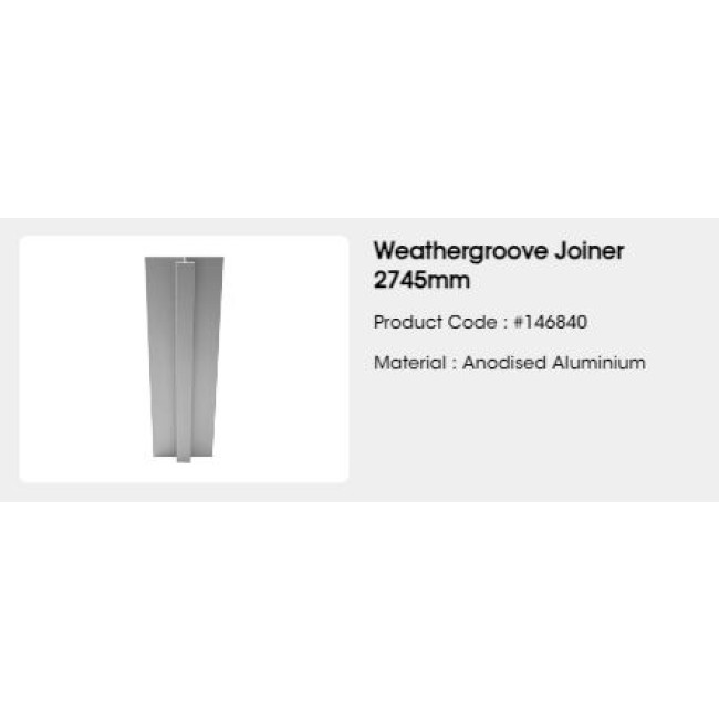 WEATHERGROOVE ALUMINIUM JOINER 2.745m - Weathertex Accessories Natural ...