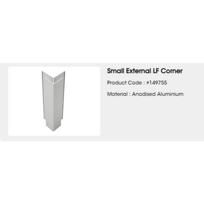 SMALL EXTERNAL LF ALUMINIUM CORNER 3.66m - Weathertex Accessories ...