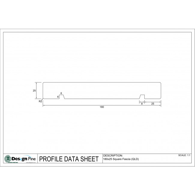 180 X 25 FJ H3 PRIMED DESIGN PINE FASCIA - Fascia Boards - Design Pine ...