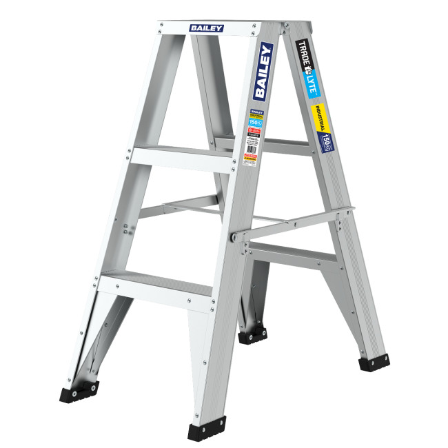 Trade Lyte Double Sided 3 Step Stepladder
