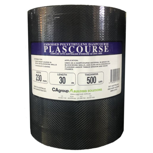 230mm DAMPCOURSE 500um 30m ROLL